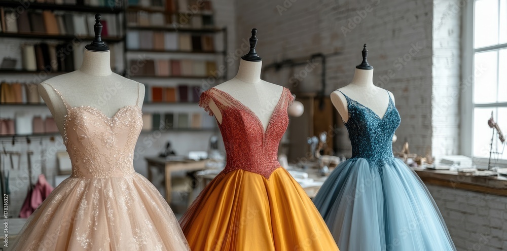 Clothing design - illustrated garments, fabric swatches, creative ...