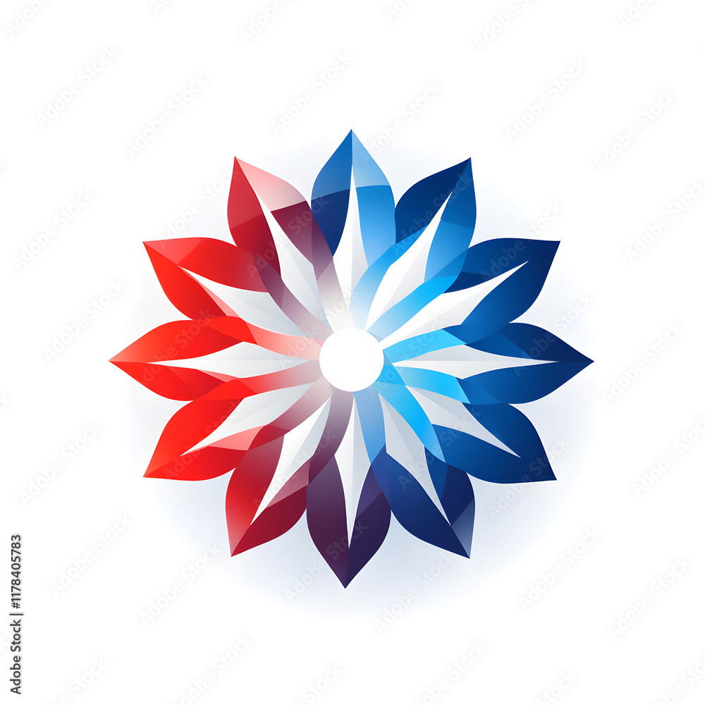 Artistic Blend of Heating and Cooling Symbols Representing HVAC system ...