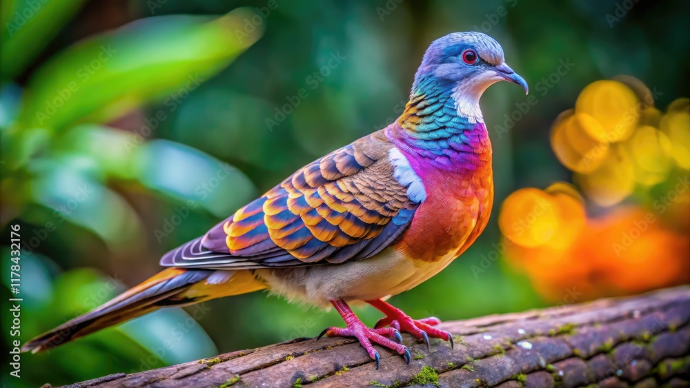 Bar-shouldered Dove Rule of Thirds AI Photo, Bird Photography, Wildlife ...
