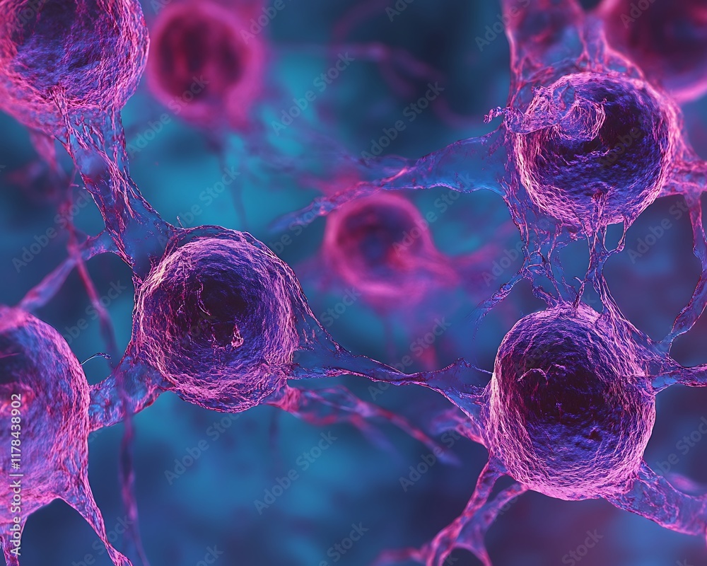 Detailed microscopic examination of onion epidermal cells with visible ...