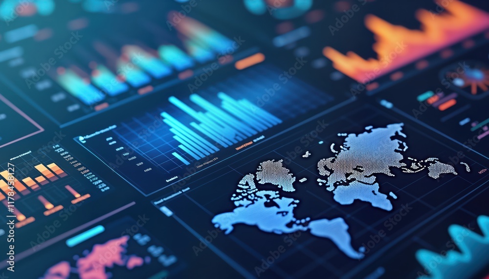 Interactive digital dashboard displays key performance indicators for ...