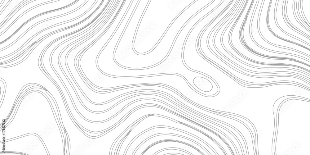 Black on white contours vector topography stylized height of the lines ...