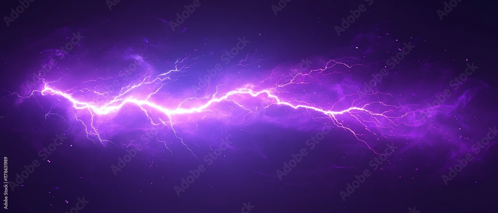 Purple lightning bolt energy, dark background, motion blur, VFX Stock ...