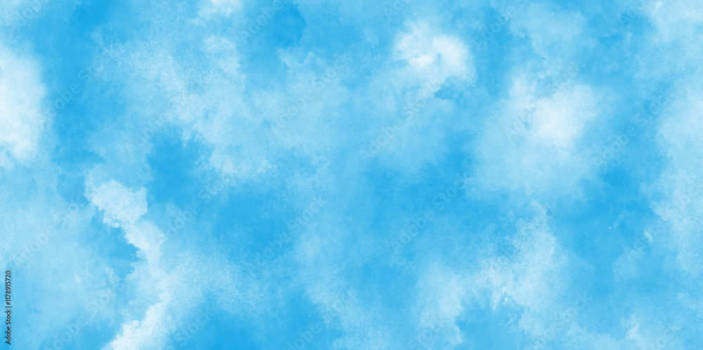 Sky blue watercolor abstract background,pastel sky blue color with ...