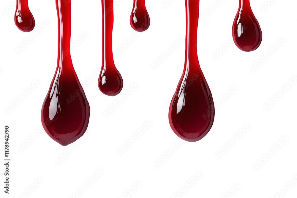 Realistic blood dripping on transparent background, png cutout element ...