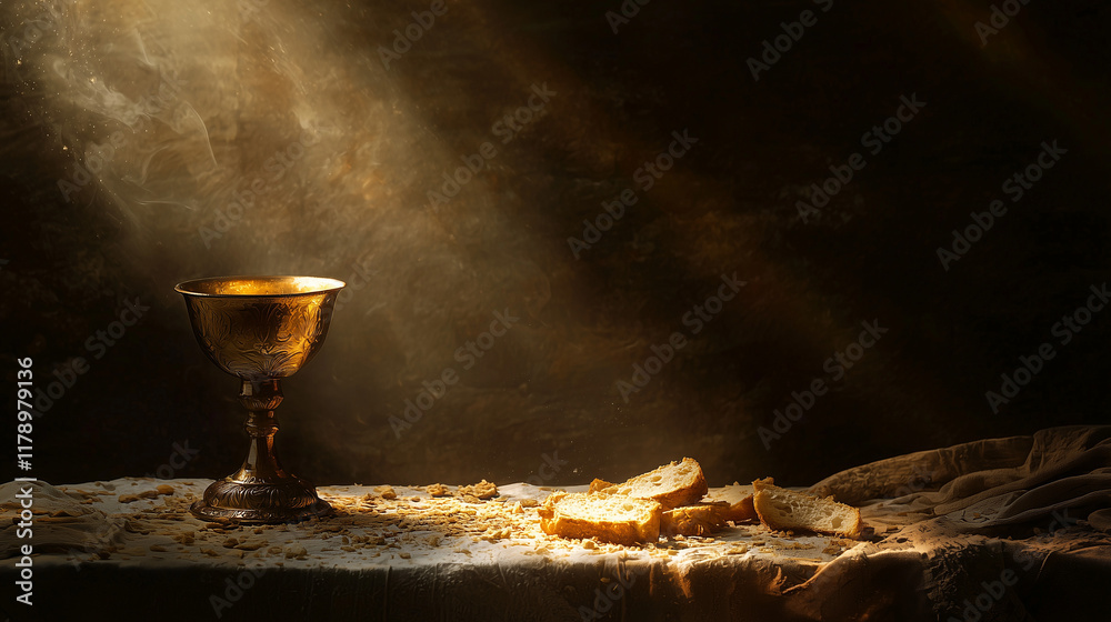 The Last Supper Table After the Meal, Symbolizing the Sacrifice of ...