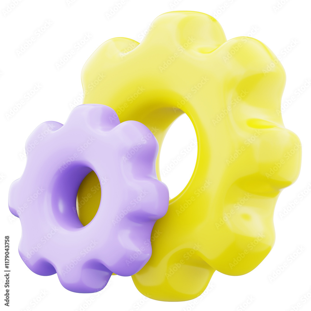 Futuristic gear cog wheel for settings and optimization icon ...