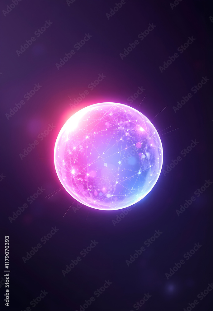 Glowing Energy Sphere Graphic Element Isolated on Transparent ...