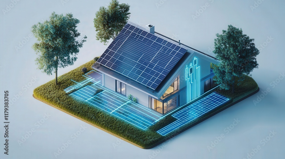 diagram illustrating how solar panels convert sunlight into electricity ...