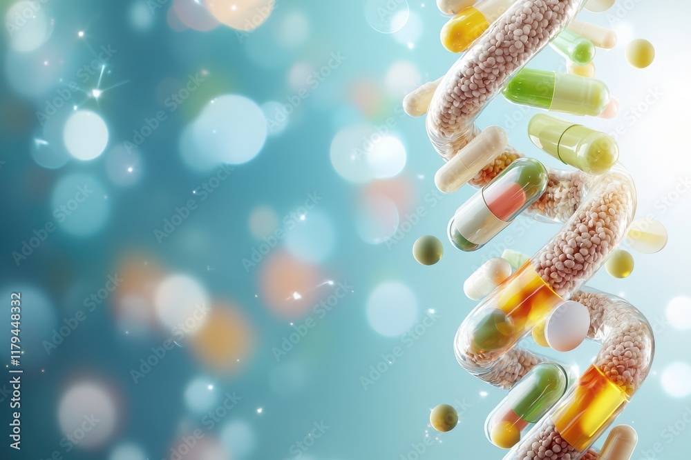 Vitamins and dna helix formation a visual representation of health ...