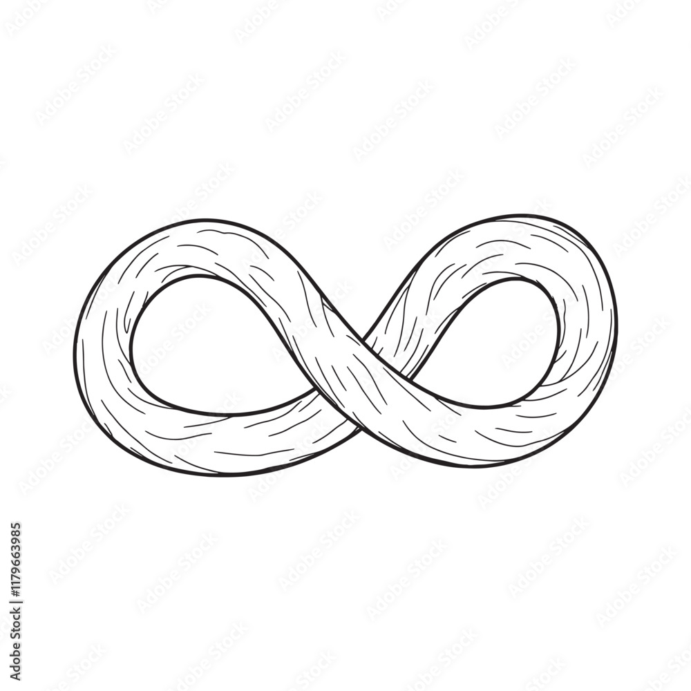 Infinity symbol. Symbol of repetition and unlimited cyclicity. Stock ...