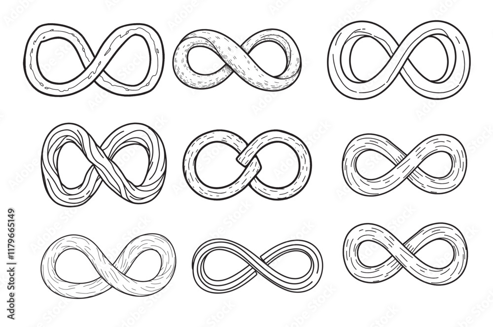 Infinity symbol. Symbol of repetition and unlimited cyclicity. Stock ...