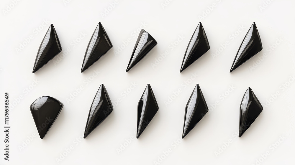 3D mouse cursors set isolated on white background. Vector realistic ...