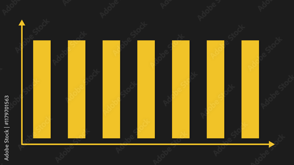 Business data chart. Minimalist bar chart design with yellow bars of ...