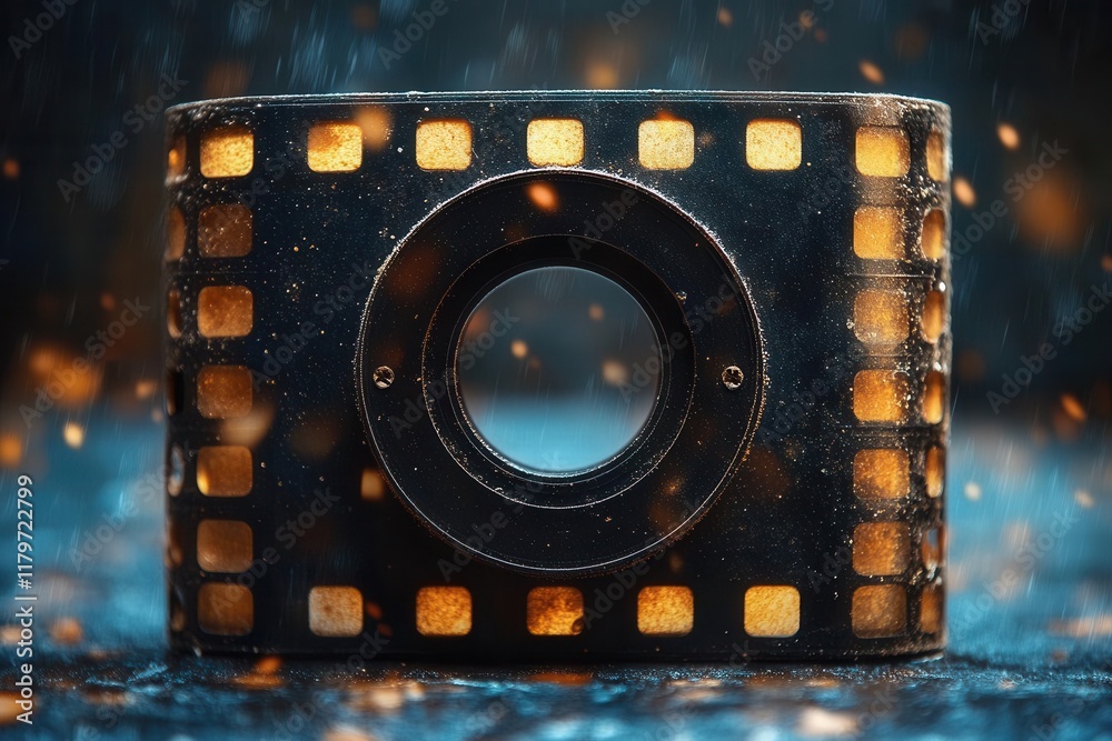 Ilustración de Stock vintage super 8mm film frame template authentic ...