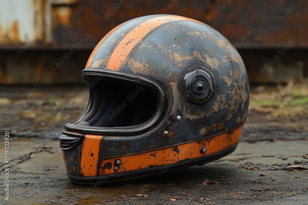 vintage-inspired custom motorcycle helmet with hand-painted classic ...