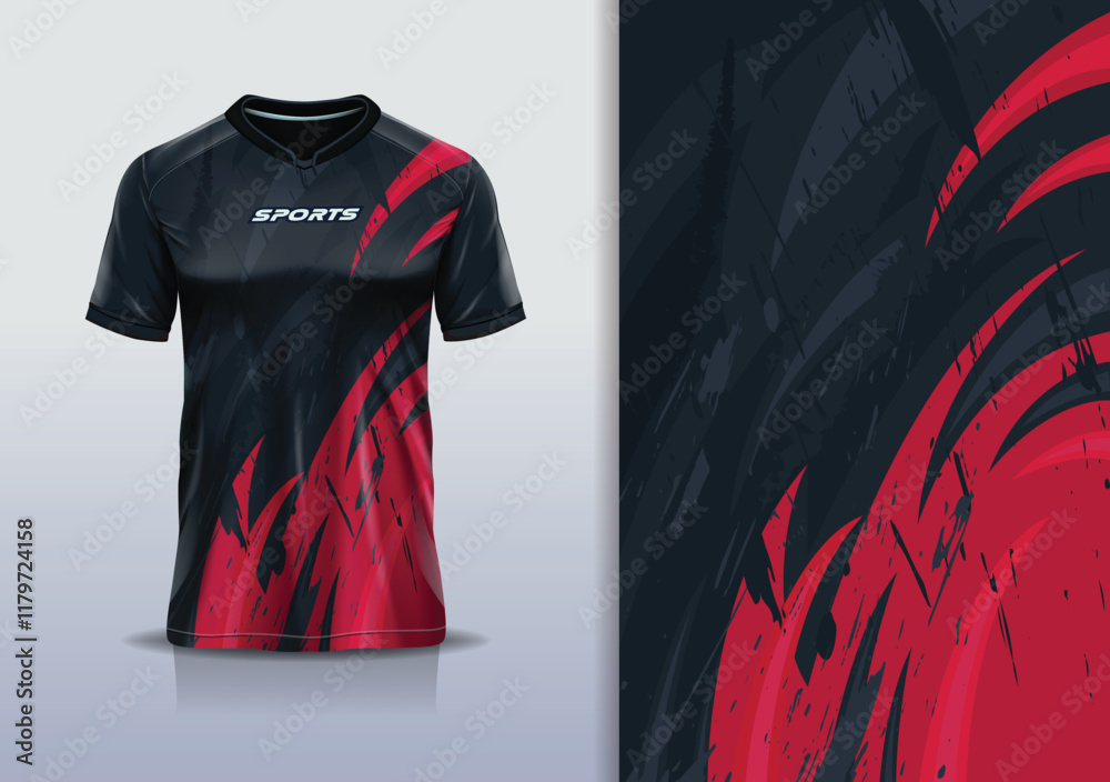 T-shirt mockup abstract texture grunge texture curve line sport jersey ...