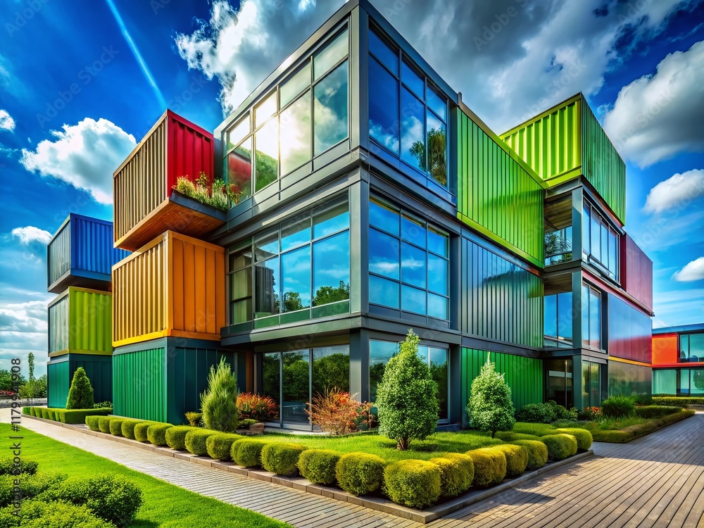 Modern Container Office Building, Sustainable Architecture ...