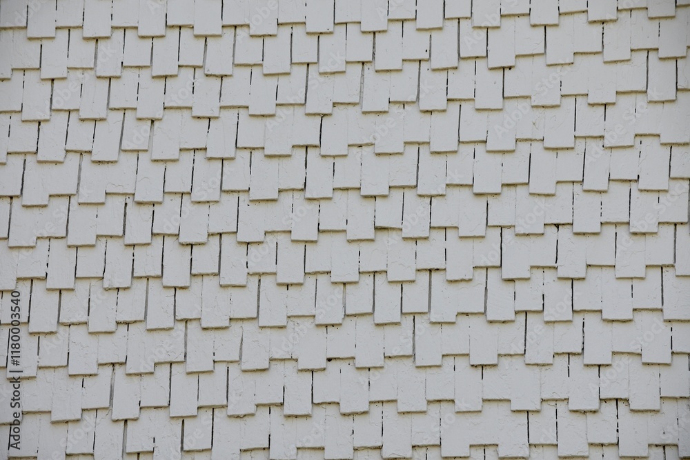 old shake siding white wall surface texture white gray shingles Stock ...