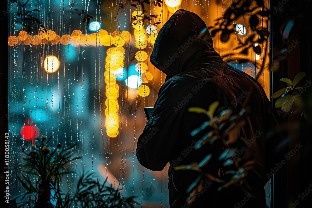 Nighttime Burglary: Thief Caught Stealing Computer from Office Stock ...