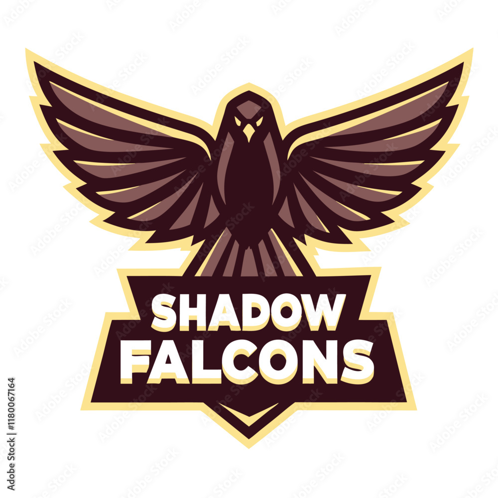Dynamic Shadow Falcon logo vector design perfect for sports teams and ...