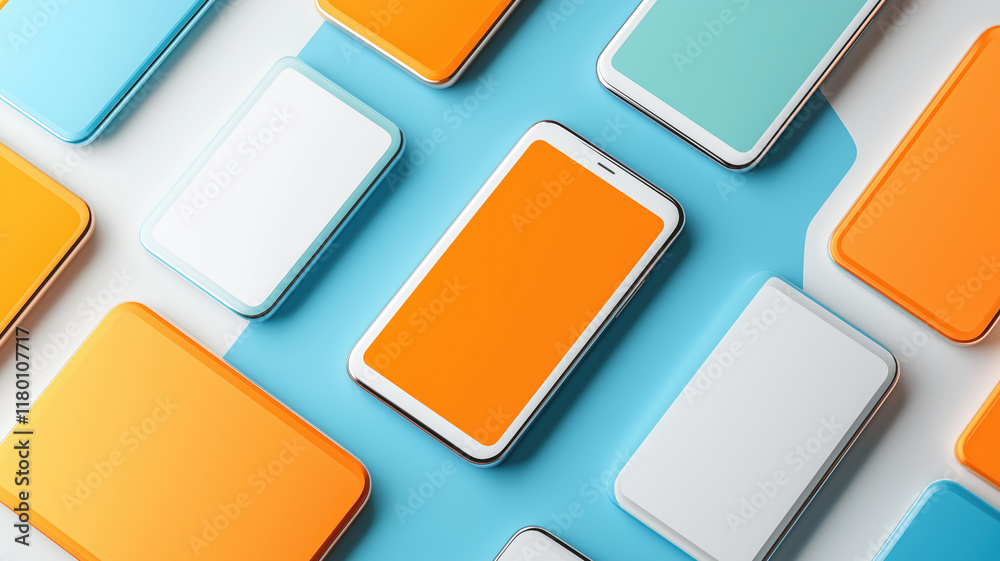 Modern user interface design template. Conceptual mobile phone screen ...