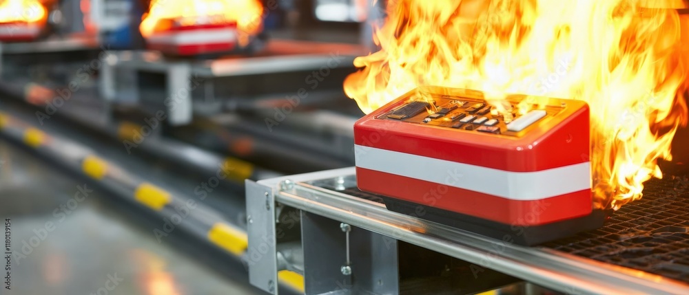 Fire alarm activation with flames, highlighting protection measures in ...