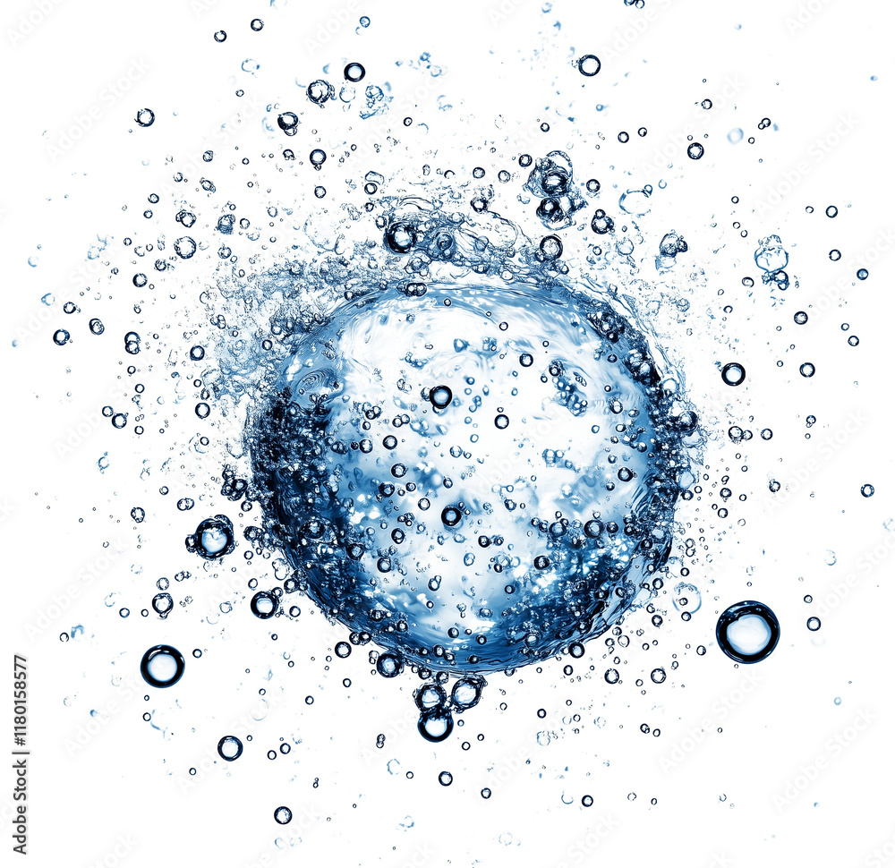Dynamic Liquid Sphere with Crystalline Droplets and Cool Tones: High ...