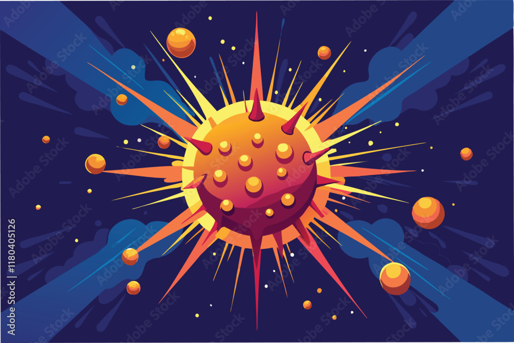 dynamic explosion of particles and light depicting the Human ...