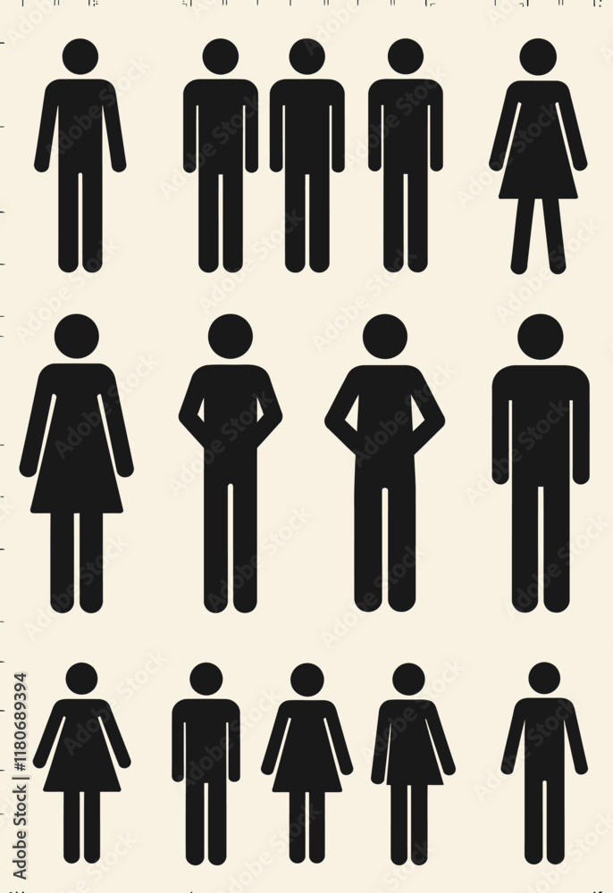 Minimalist Bathroom Pictograms: Universal Restroom Signage Icons ...