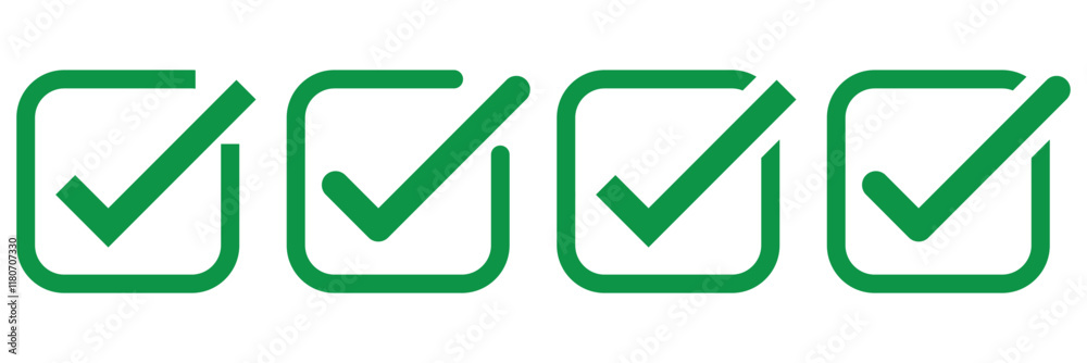 check box icon with correct, accept checkmark icons green tick box ...