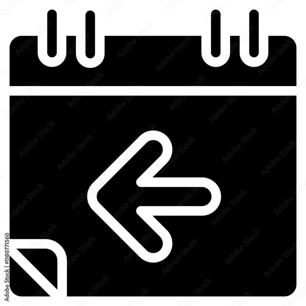 Yesterday schedule calendar icon. daily checklist management ...