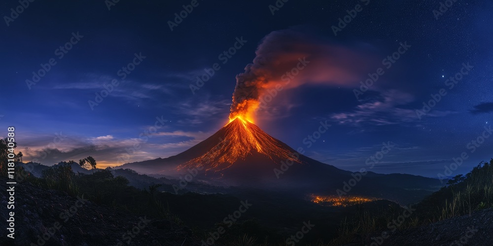 Erupting Fuego volcano captures the stunning display of nature at night ...