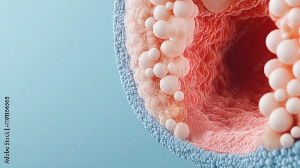 Microscopic Cross-Section Image Revealing Intricate Microcapsule ...