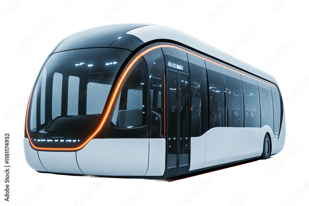 Futuristic electric public bus design urban city vehicle concept modern ...