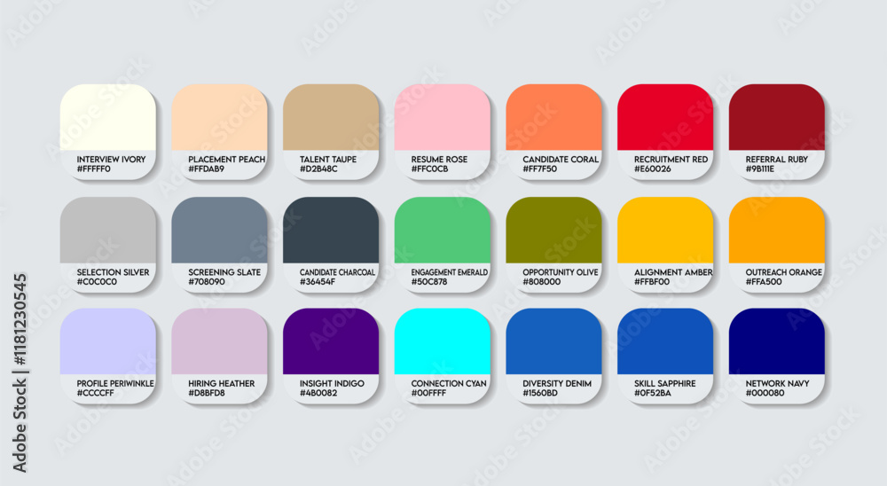 Стоковое векторное изображение «Recruiter Color Guide Palette with ...