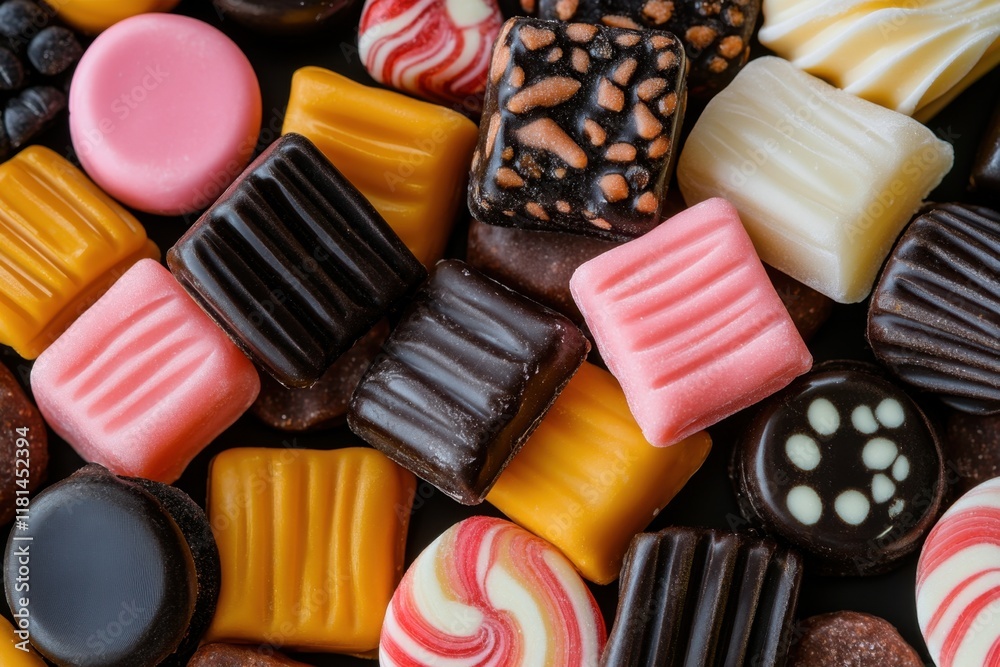 Delightful sweets showcase a variety of traditional candies including ...