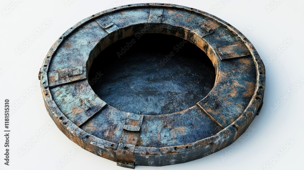 A circular oubliette with a narrow opening symbolizing oubliette design ...