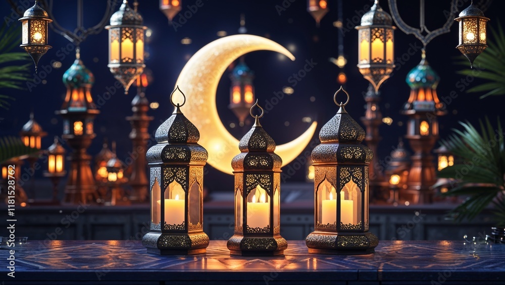 Ramadan 2025 Poster Image Featuring a Beautiful Ramzan Scene with ...