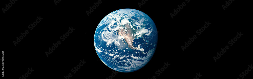 High-quality, hyper-realistic close-up of the Earth from space, with a ...