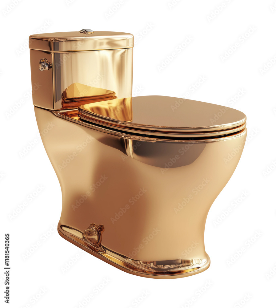 Luxury gold toilet bowl on display showcasing modern restroom design ...
