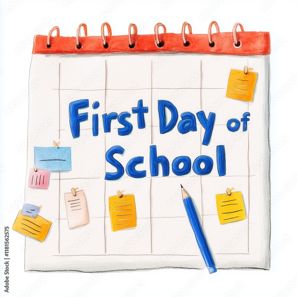 First Day Back to School Supplies. First day of school calendar ...