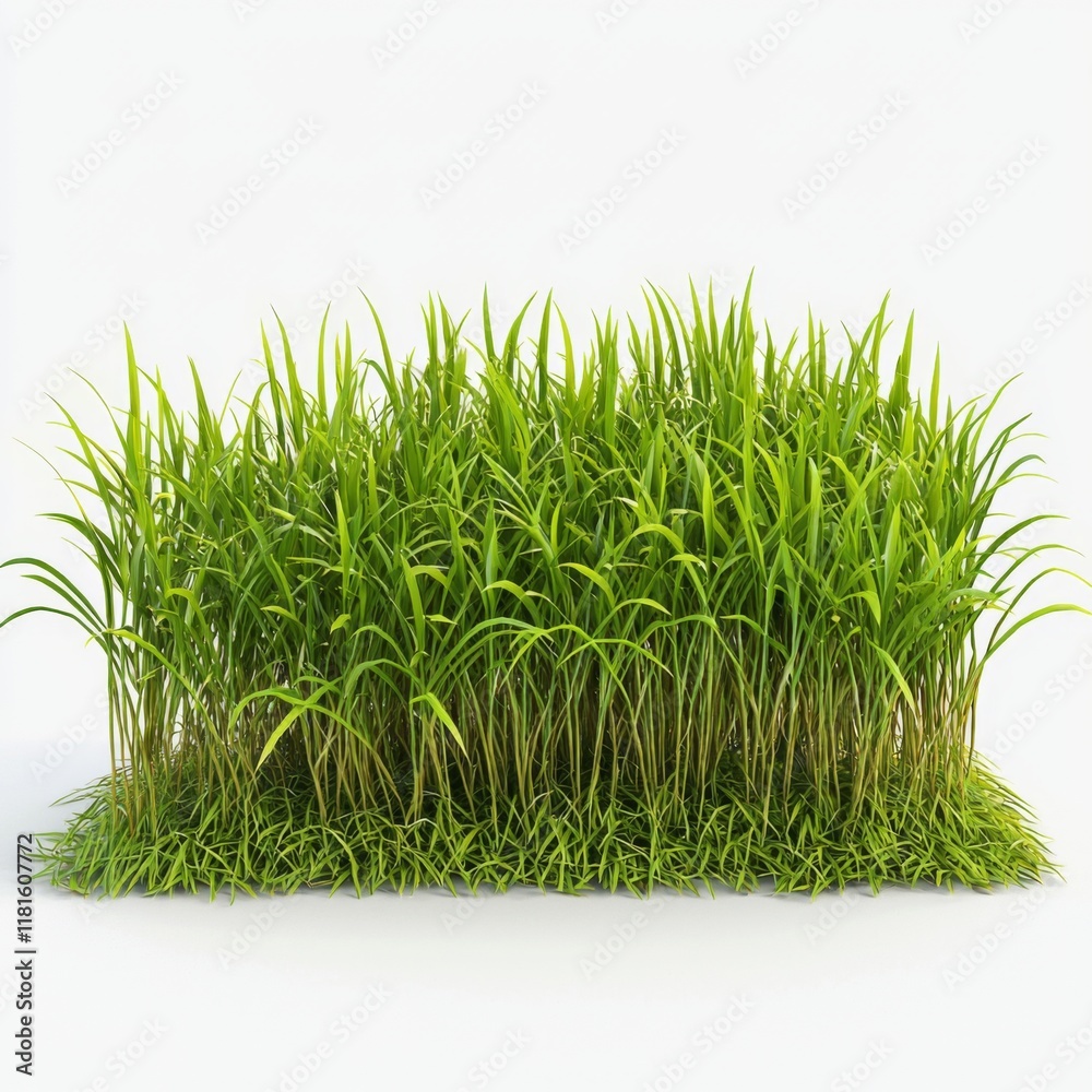 Lush Green Grass Cluster with Vibrant Textures for Nature and Landscape ...