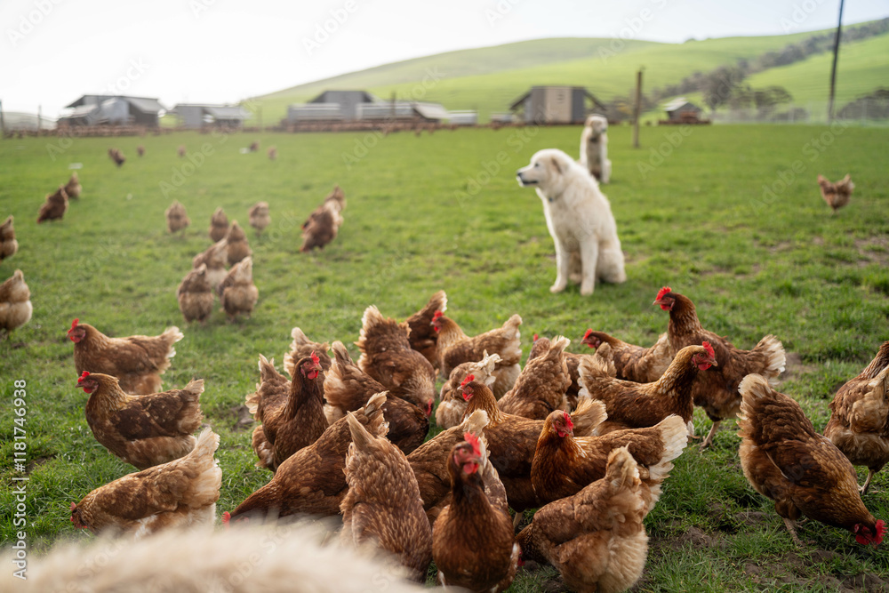free range chicken farm with chook tractors on a regenerative ...