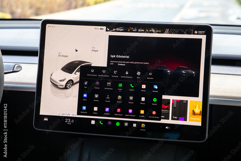 Tesla Model Y is a battery electric compact crossover SUV produced by ...