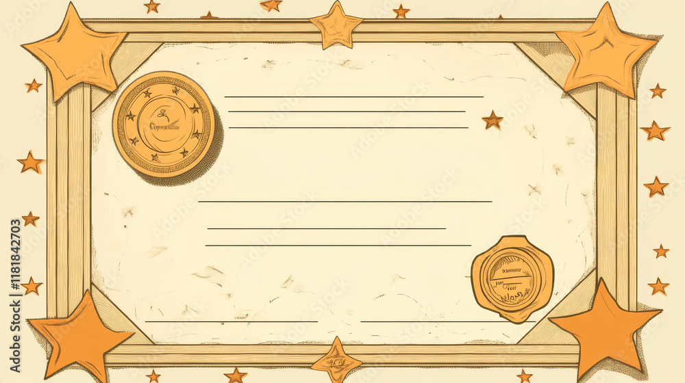 Certificate of achievement and diploma appreciation template, vector ...