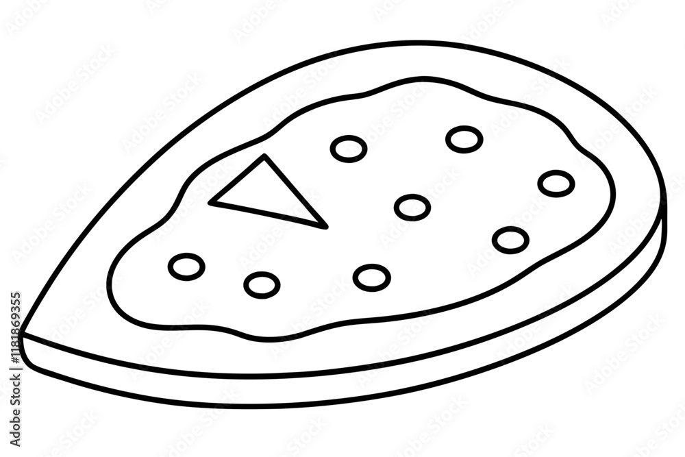 Pizza Outline Vector Illustration - Editable SVG for Design Projects ...