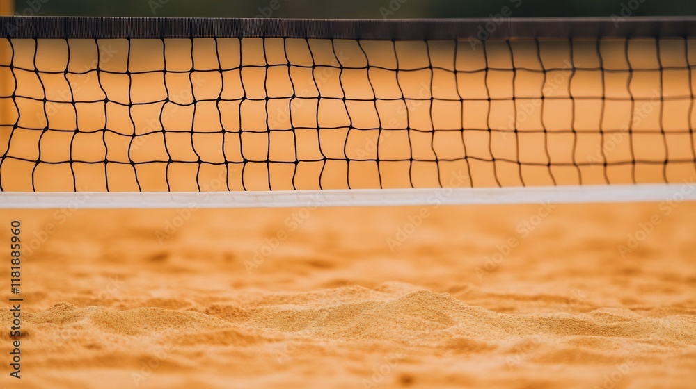 Beach Volleyball Game with Net and Scoreboard used as Office Background ...