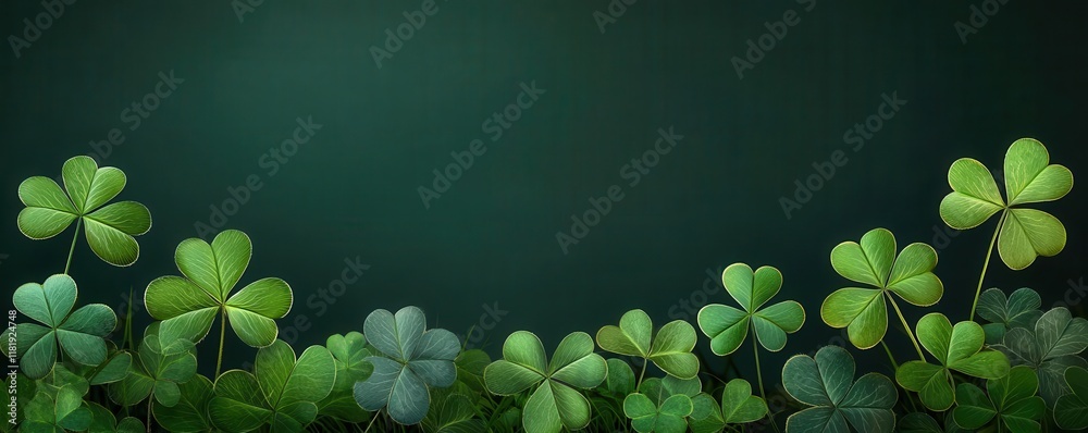 shamrocks plant. A dynamic infographic featuring glowing shamrocks and ...