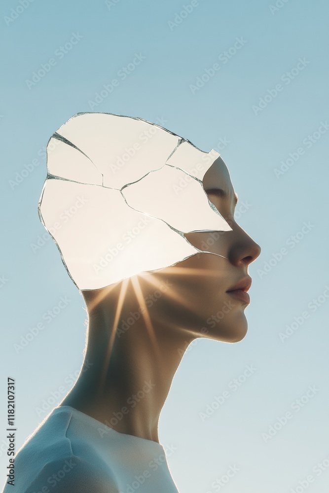 Reflections on Identity Silhouette in Broken Mirror for Mental Health ...